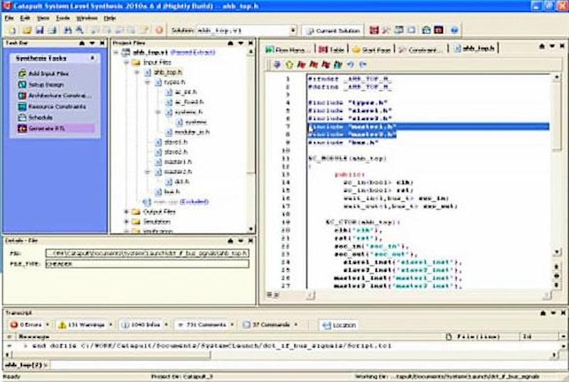 Catapult HLS Platform - Mentor Graphics